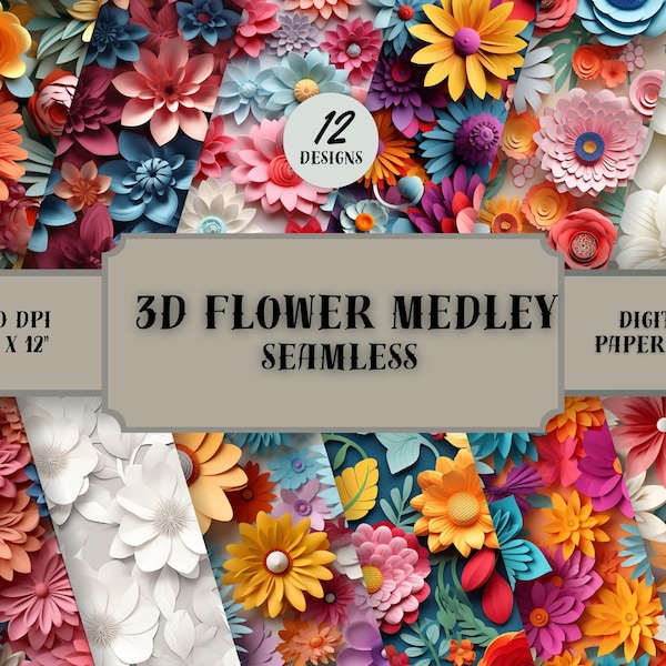 3d Flowers - Etsy