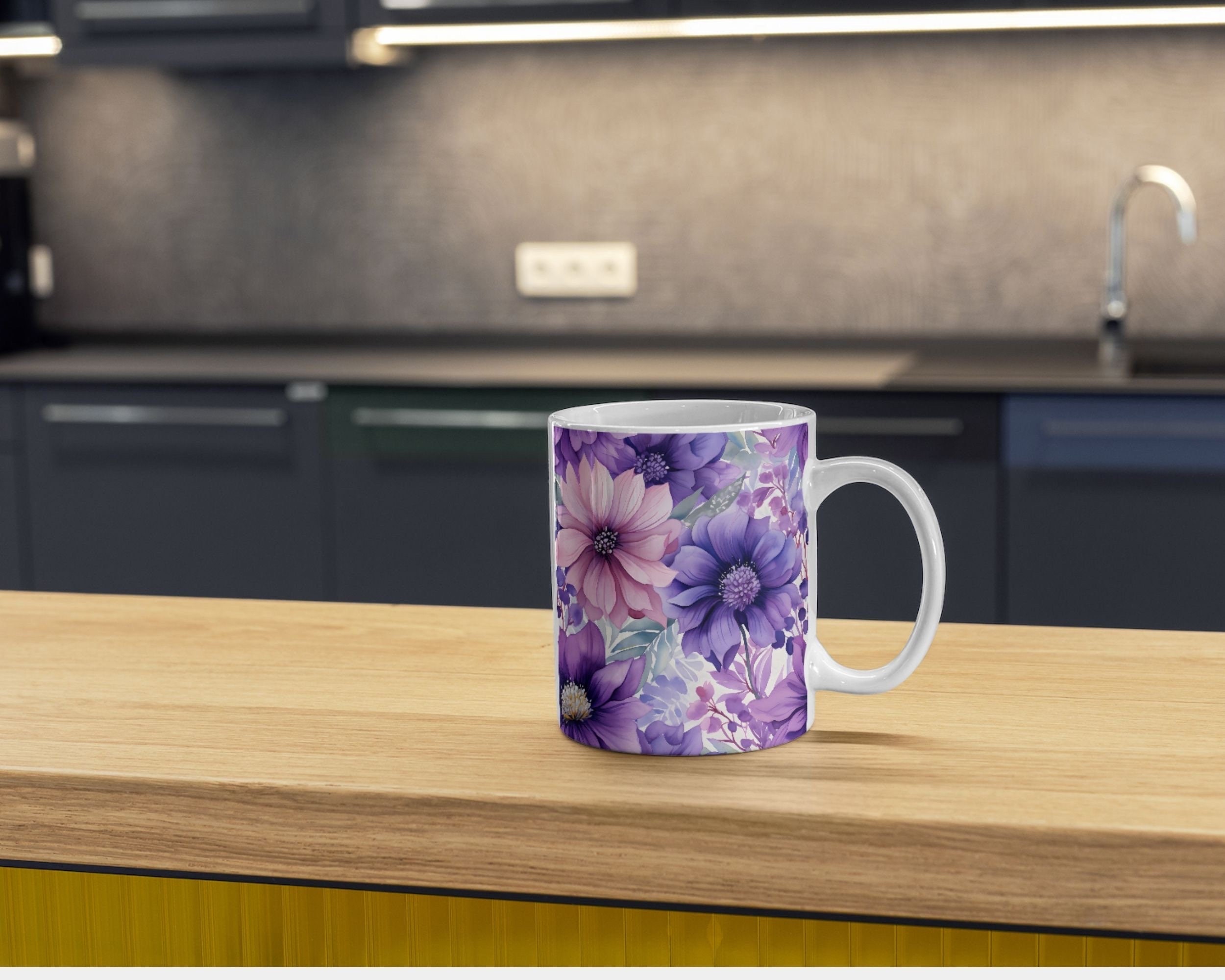 Purple Floral Digital Paper SEAMLESS Purple Watercolor - Etsy