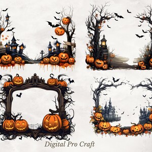 12 Halloween Border Clipart-high Quality Png’s-spooky Clipart ...