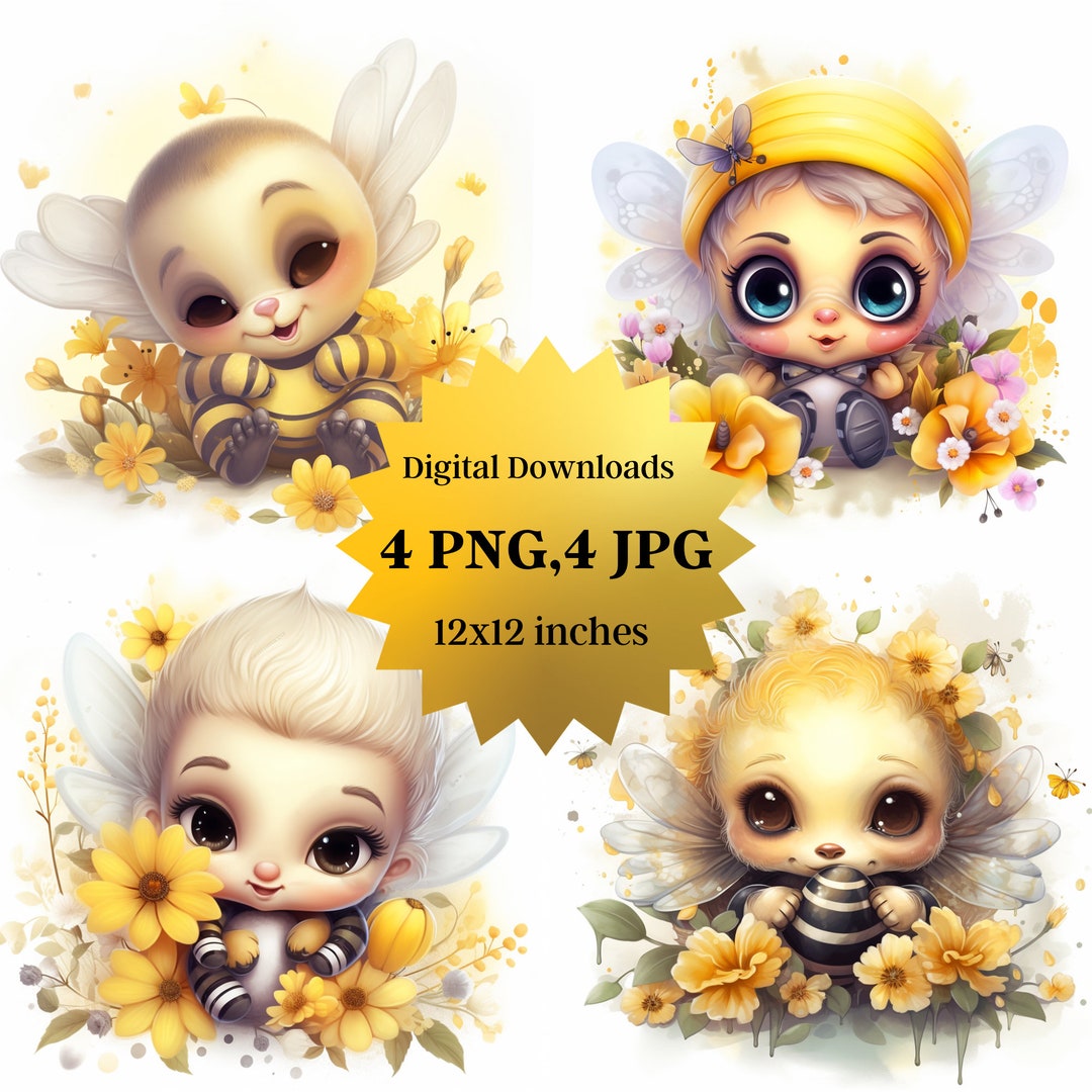 Cute Little Honeybee, Cute Bee Clipart, Honey Bee Animals-bee Png-bee ...