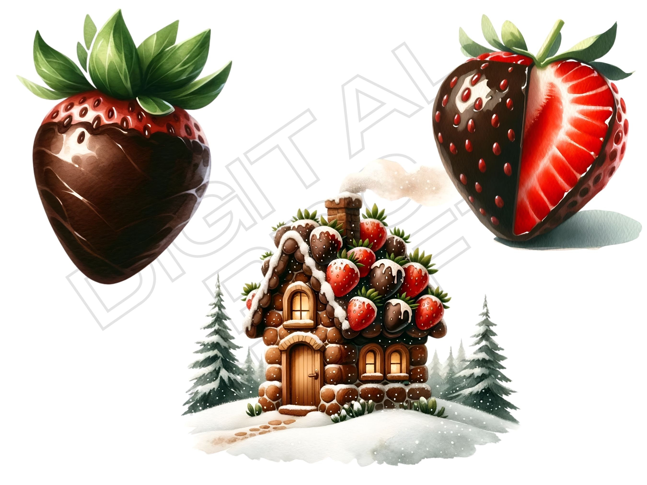 Chocolate Covered Strawberry Clipart, Valentine's Day Heart PNG ...
