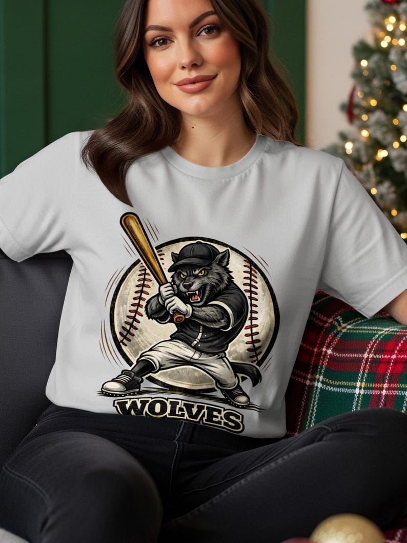 Wolf Baseball Mascot PNG, School League Design, Sport Clipart, Team ...