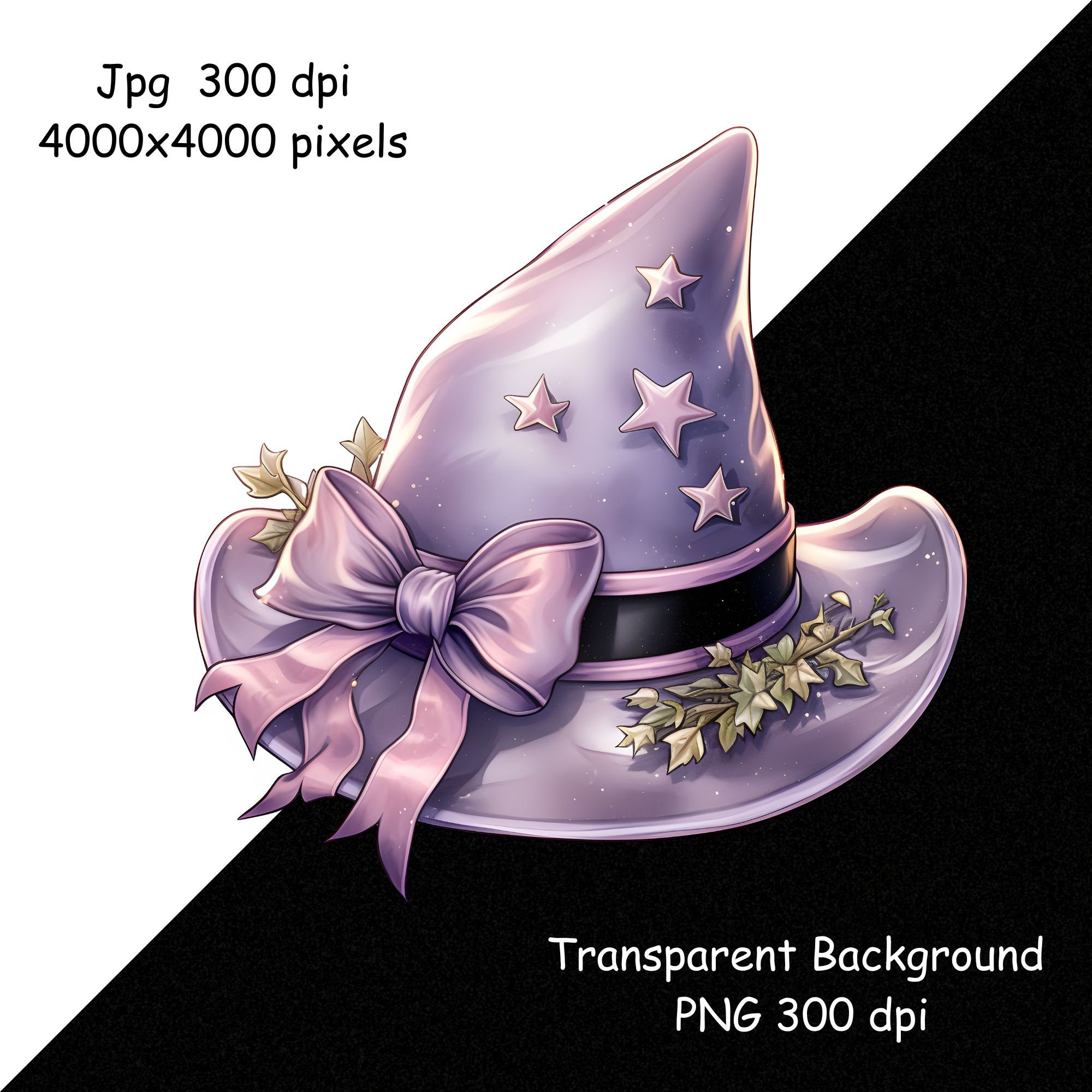 Pastel Halloween Witch Hat Clipart-fall Cute Little Cottages - Etsy