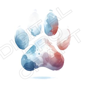 Paw Print Clipart Adorable Paw Print Clipart Bundle 5 PNG High-quality ...