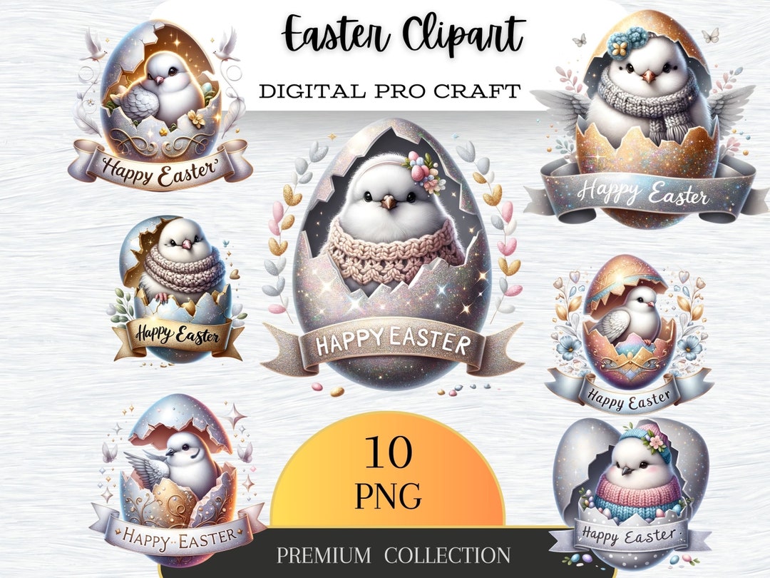 Happy Easter Cute Dove Clipart, PNG Sublimation Design, T-shirt ...