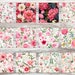 12 Spring Garden Pattern Pink Flowers,lush Leaves Seamless Pattern ...