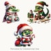 Christmas Alligator Clipart, Cute Santa Hat Gator, Holiday Graphics ...