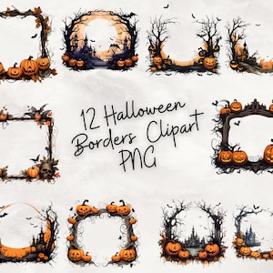 12 Halloween Border Clipart-high Quality Png’s-spooky Clipart ...