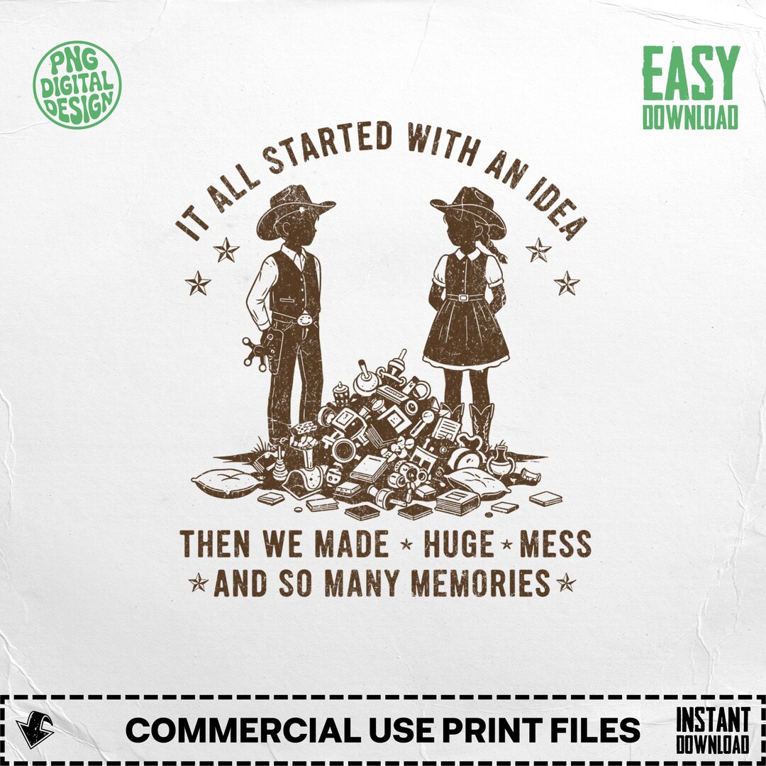 Vintage Western Png Svg, Cowboy Clipart, Messy Memories, Vintage ...