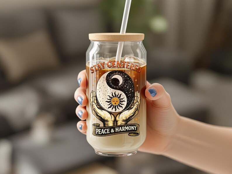 Stay Centered PNG, Yin Yang Design, Peace Harmony Image, Vintage ...