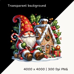 Christmas Gnome Clipart Bundle, Christmas Clipart, Winter Gnome Png ...