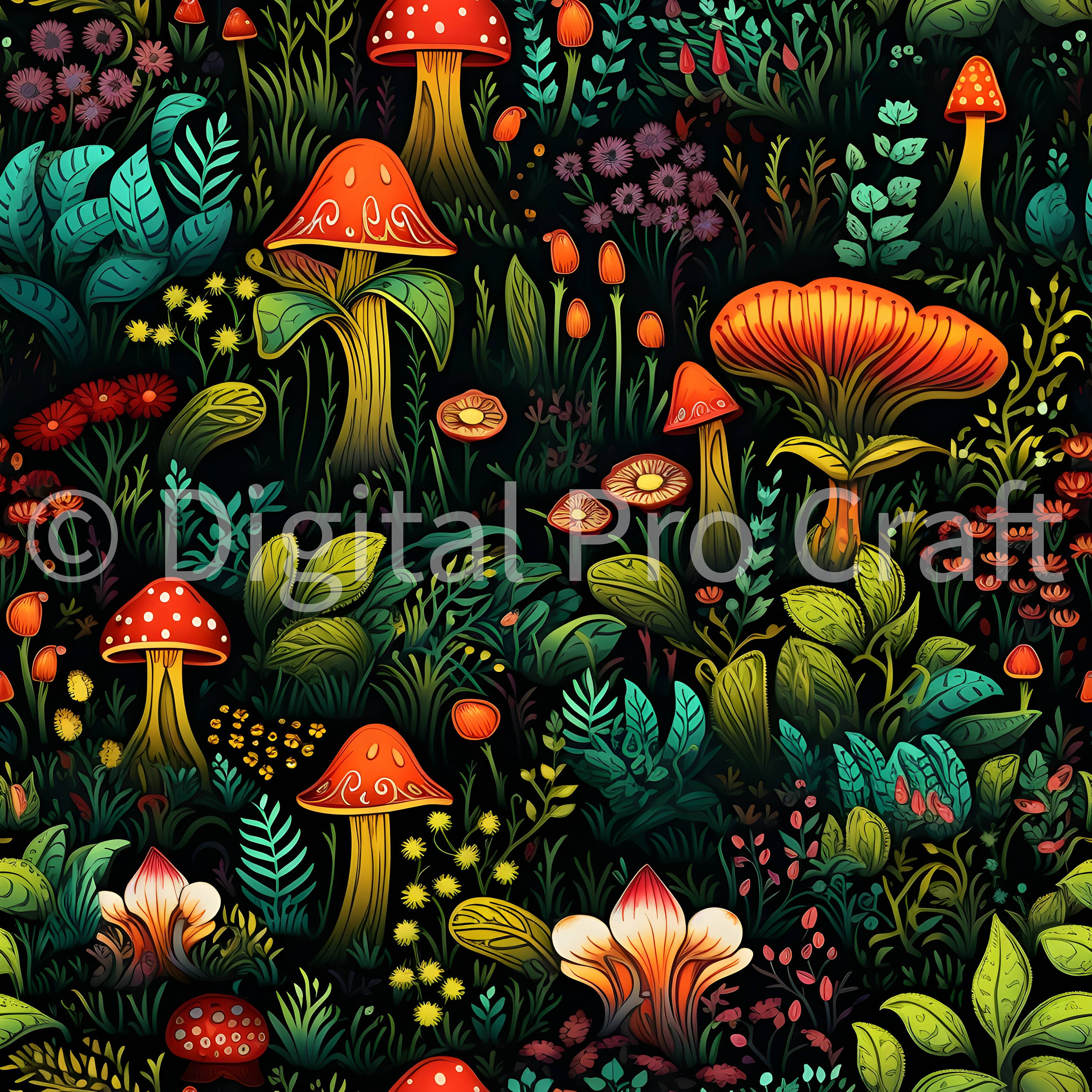 Enchanted Forest SEAMLESS Patterns Enchanted Forest Digital - Etsy