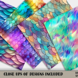 Ultimate Iridescent Textures - Seamless Digital Paper Metallic Textures ...