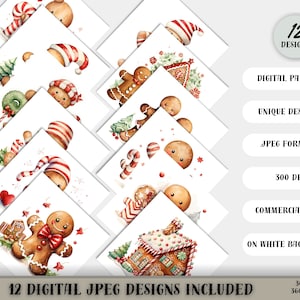 16 Gingerbread Man Clipart, Set1, High Quality Jpgs,digital Download ...