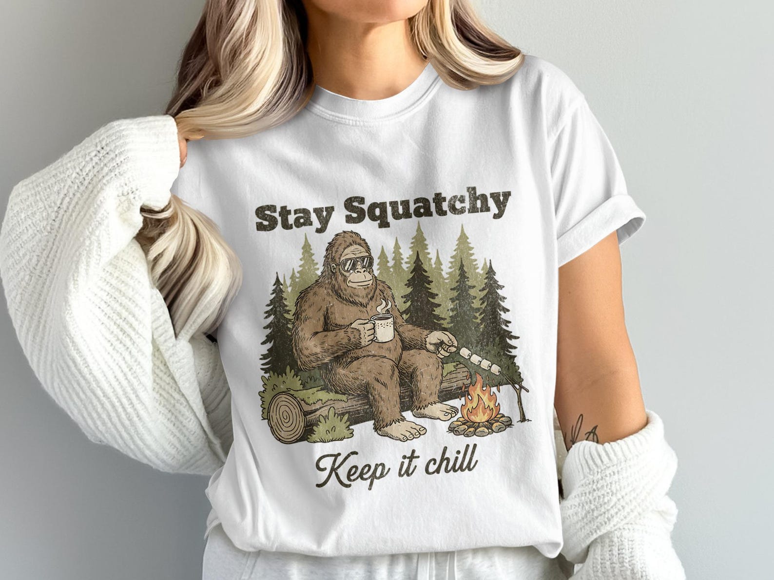 Bigfoot Stay Squatchy PNG, Keep It Chill, Vintage Sasquatch Design ...