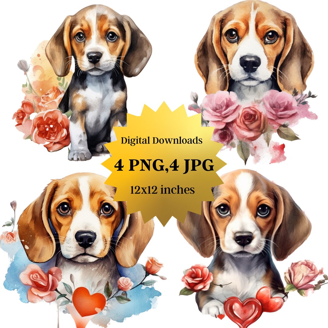 Beagle Clipart | Beagle Art | Beagle PNG | Dog PNG | Cute Dog Clipart ...