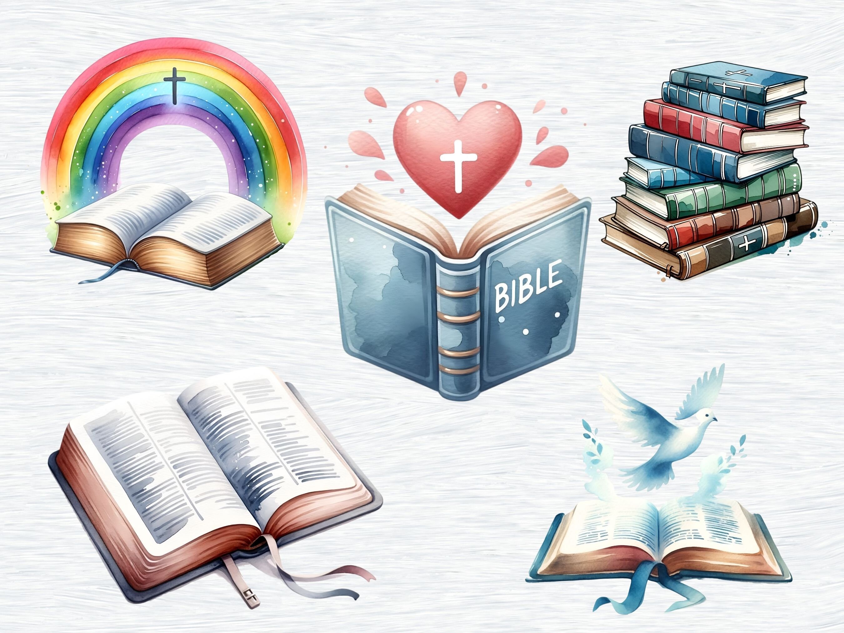 Bible Clipart | 15 PNG High-quality Images | Religious Art | Bible ...