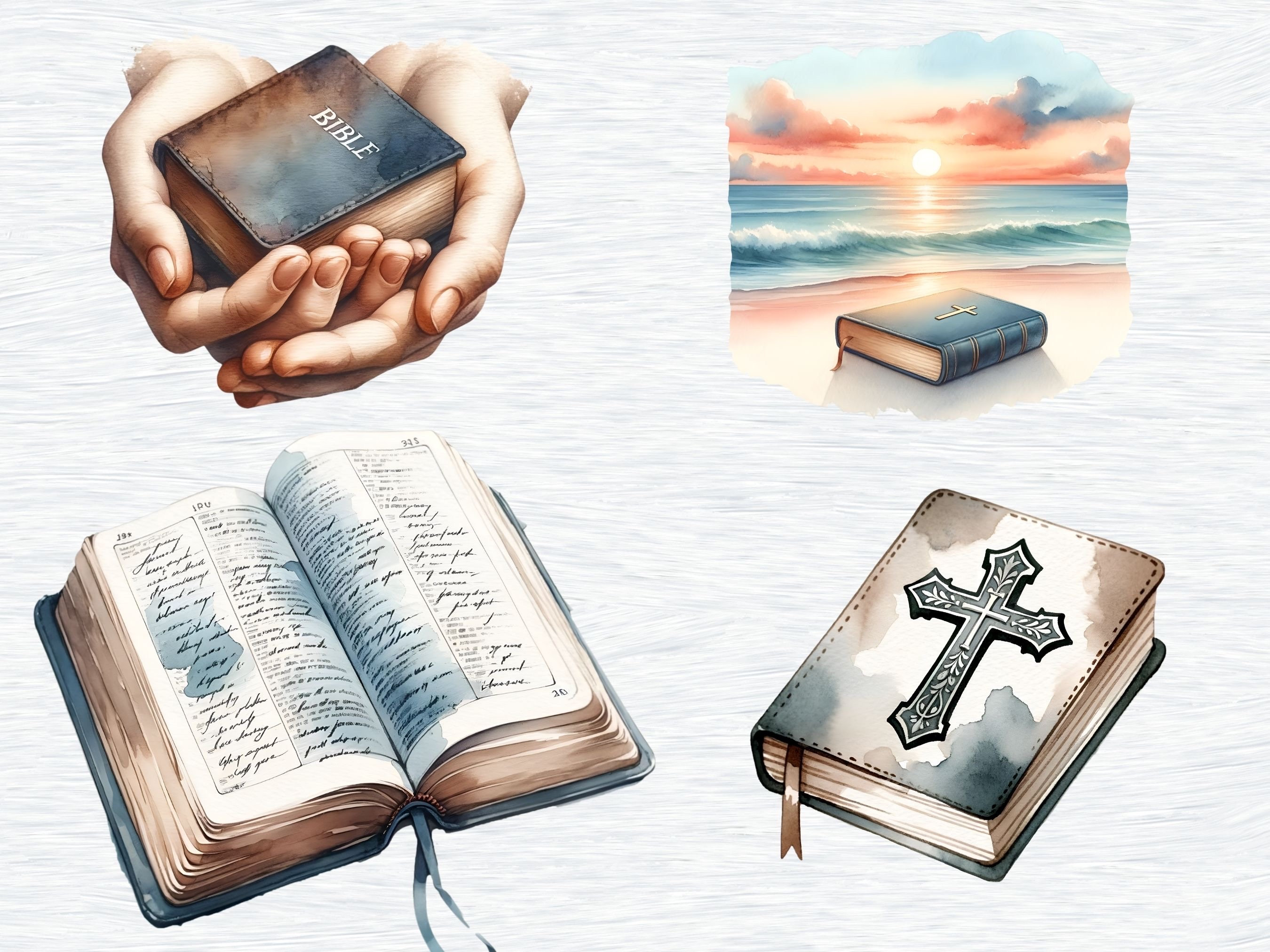 Bible Clipart, Digital PNG Download, Peaceful Bird Illustration ...