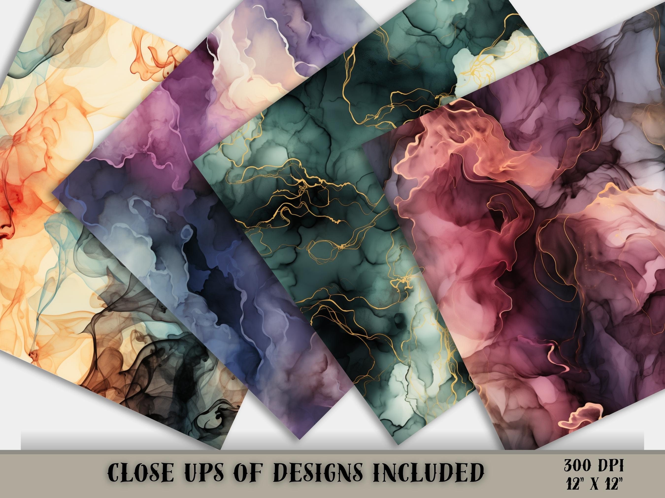 Smoky Alcohol Ink SEAMLESS Patterns - Alcohol Ink Digital Paper - 12 ...