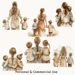 Watercolor Mother’s Day Clipart, Floral Mother’s Day Png,neutral Mother ...