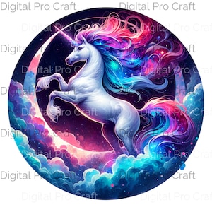 Galaxy Unicorn Clipart | Mystical Unicorn Clipart Bundle | 4 High ...