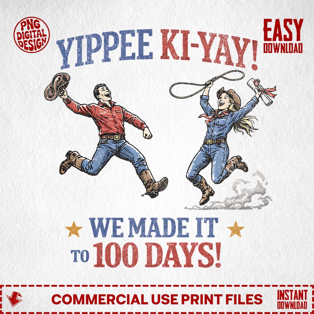 Trendy Vintage Western PNG, Distressed Design, Yippee Ki Yay Cowboy ...