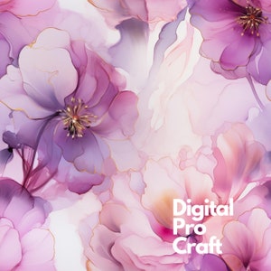 Bouquet of Flowers Alcohol Ink Digital Paper ,alcohol Ink Clipart ...
