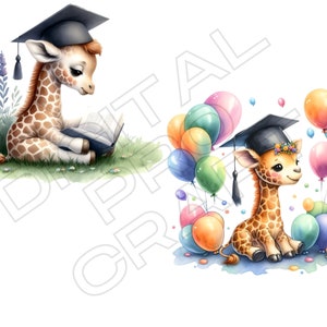 Giraffe Graduation Clipart, Giraffe Clipart, Graduation Clipart ...