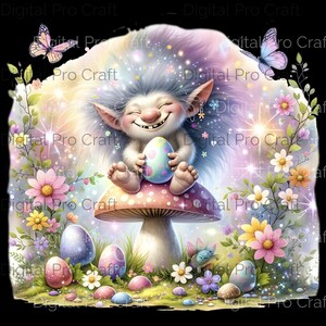 Cute Easter Troll Clipart Collection - Colorful PNG Illustrations for ...