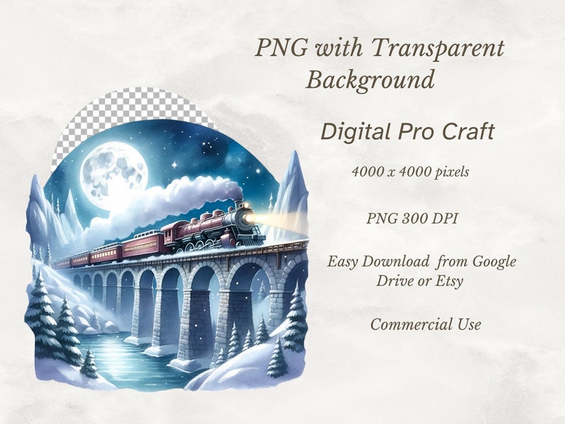 Polar Express Png Sublimation Design, Merry Christmas Png, Happy New ...