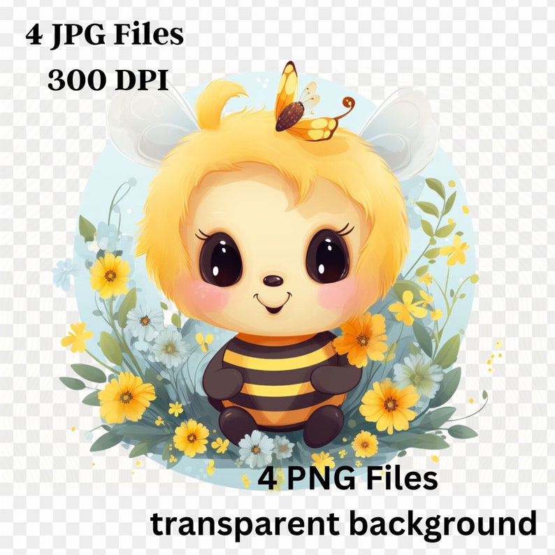 Cute Little Bee Cute Bee Clipart Honey Bee Animals bee - Etsy
