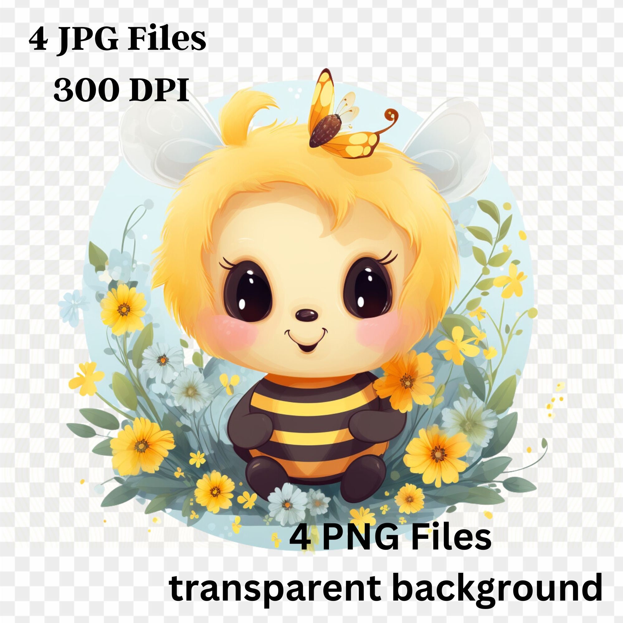 Cute Little Bee Cute Bee Clipart Honey Bee Animals bee - Etsy