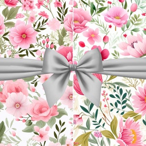 12 Spring Garden Pattern Pink Flowers,lush Leaves Seamless Pattern ...