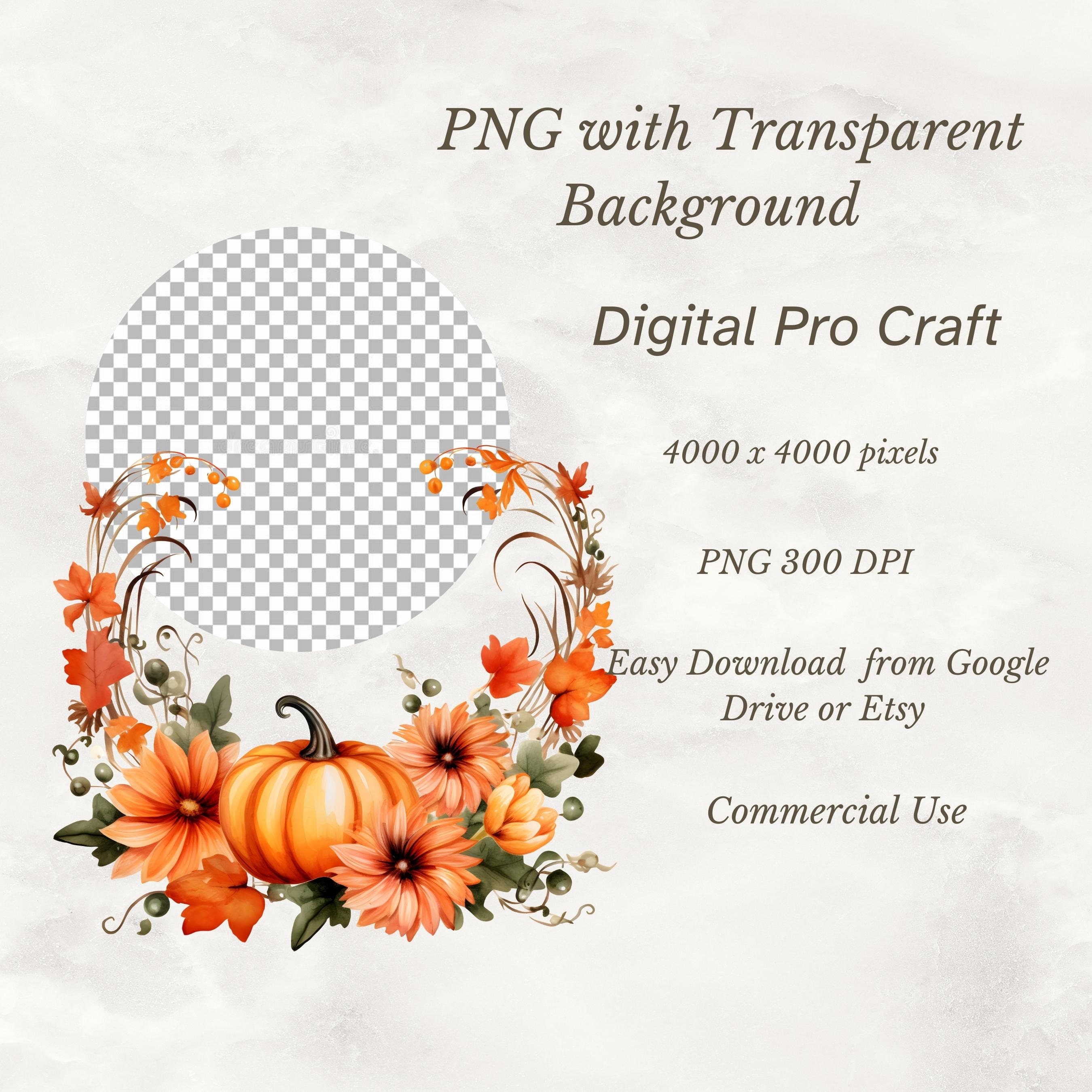Watercolor Pumpkin Borders Clipart - Fall Autumn Borders Clip Art in ...