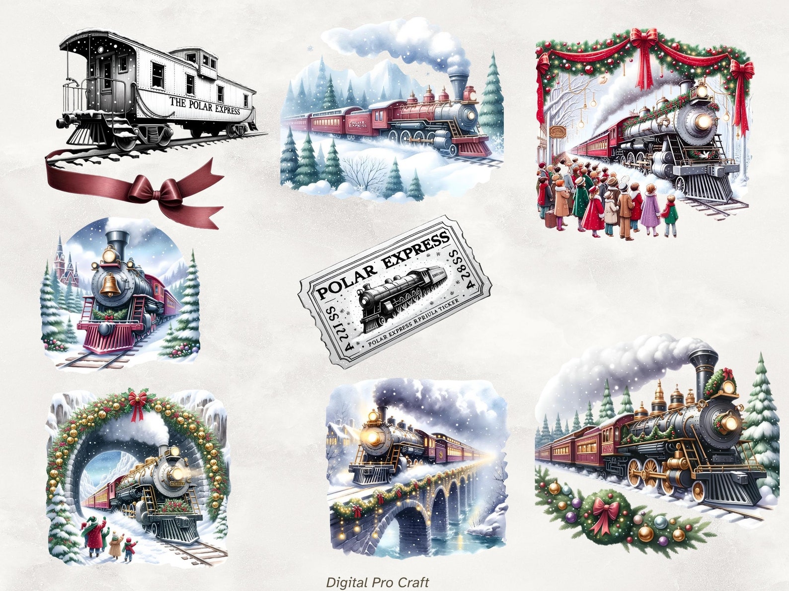 Polar Express Png Sublimation Design, Merry Christmas Png, Happy New ...