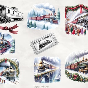 Polar Express Png Sublimation Design, Merry Christmas Png, Happy New ...