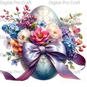 Elegant Easter Eggs Clipart Bundle - Beautifully Decorated Pngs for ...