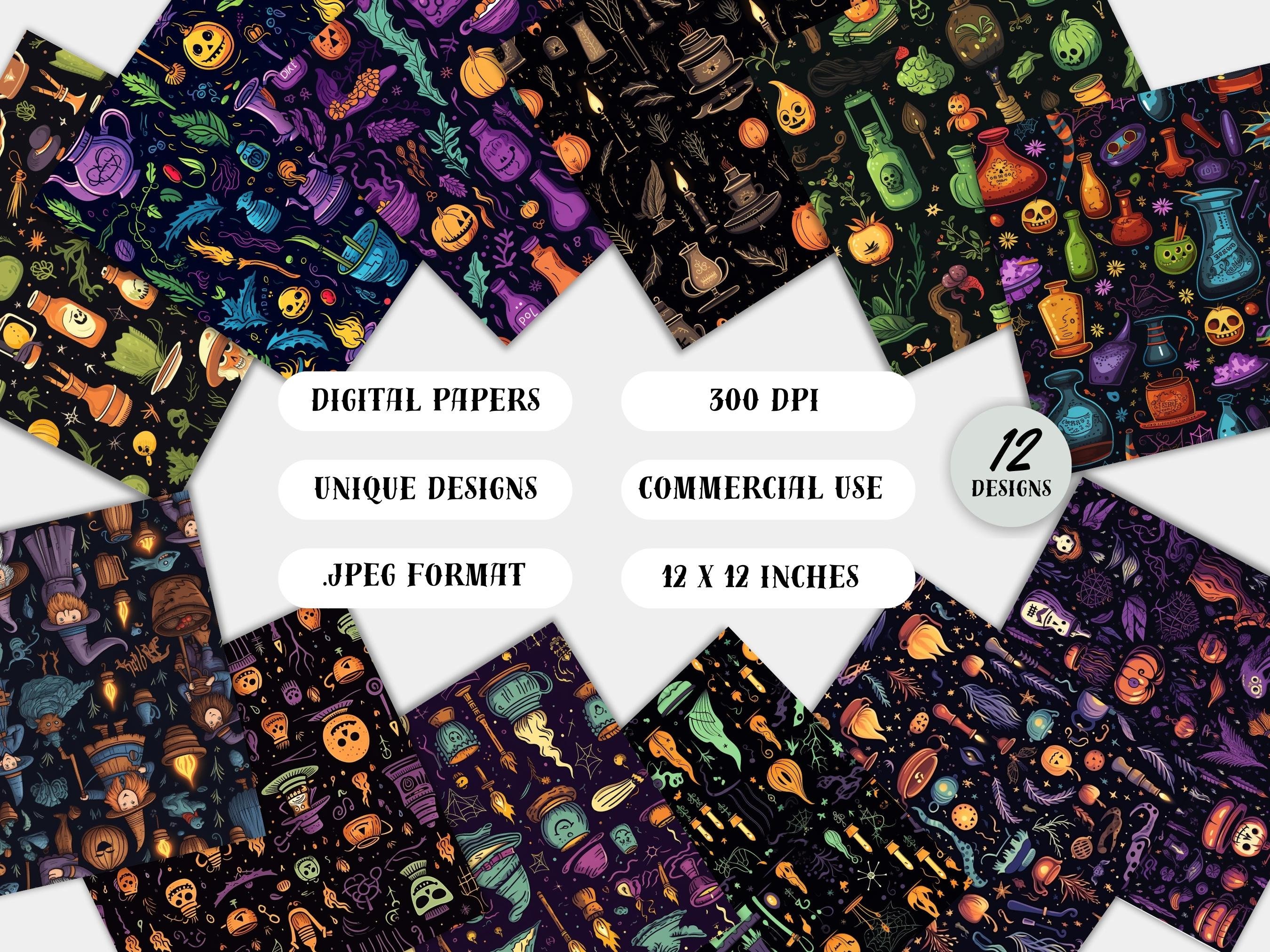 Hocus Pocus SEAMLESS Patterns Halloween Digital Paper 12 - Etsy