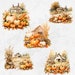 Cottagecore Autumn Clipart Bundle, Fall Pumpkins Digital Art, Rustic ...