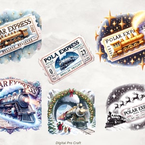 Polar Express Png Sublimation Design, Merry Christmas Png, Happy New ...