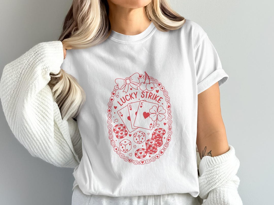 Lucky Strike Valentine PNG, Gambling Sublimation Design, Queen King ...