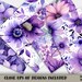 Purple Floral Digital Paper SEAMLESS Purple Watercolor Flower Patterns ...