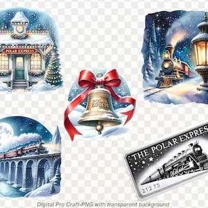 Polar Express Png Sublimation Design, Merry Christmas Png, Happy New ...