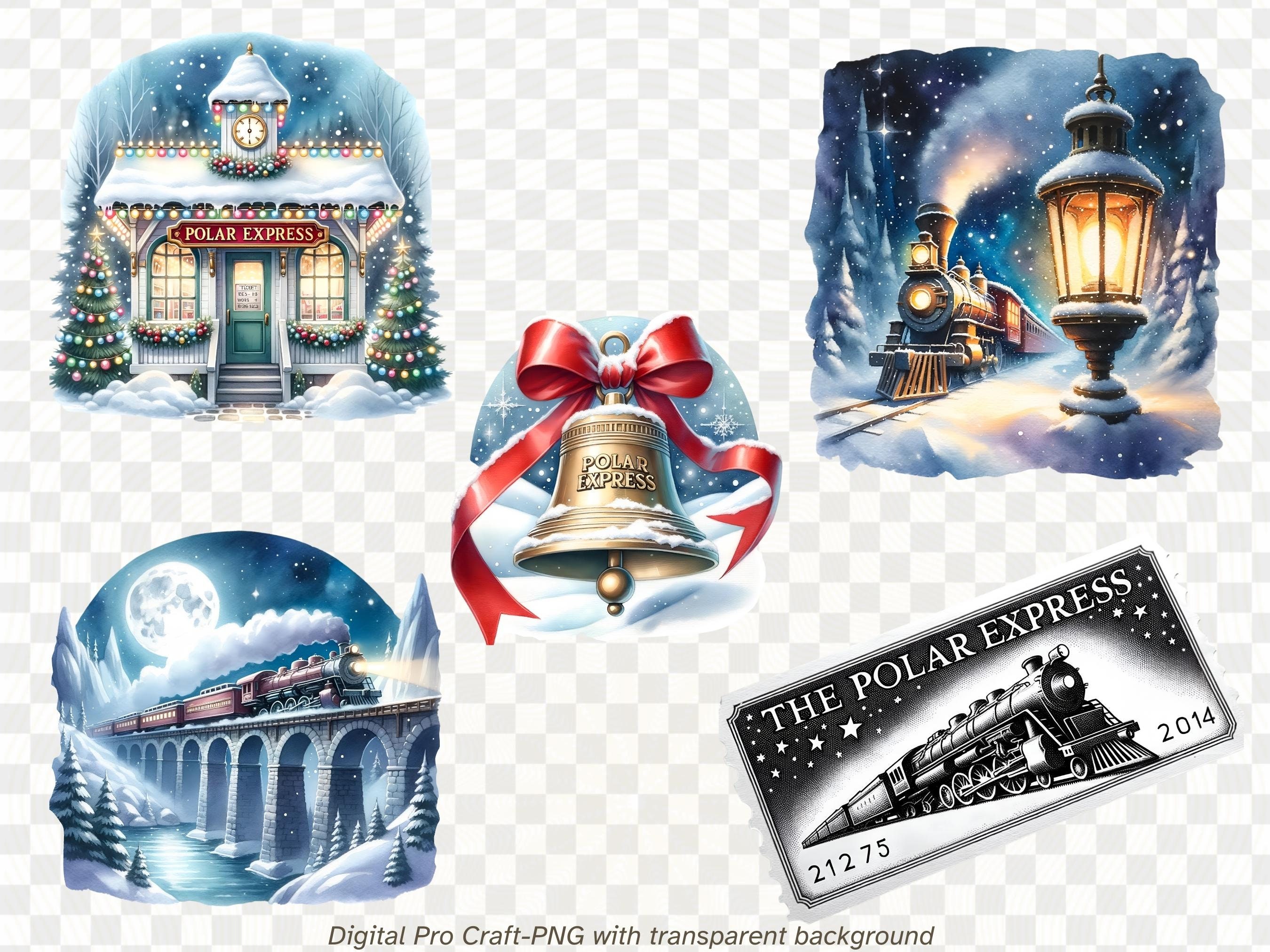 Polar Express Png Sublimation Design, Merry Christmas Png, Happy New ...