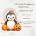 Autumn Cute Penguin Watercolor Clipart, Fall Animal Clipart PNG, Kids ...
