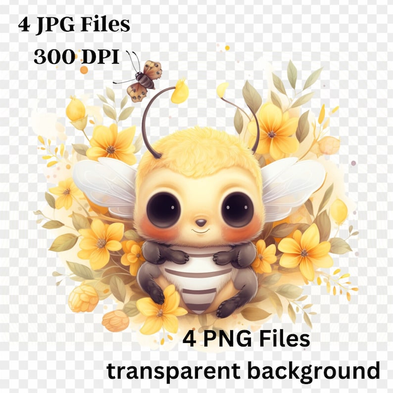 Cute Little Bee Cute Bee Clipart Honey Bee Animals bee - Etsy