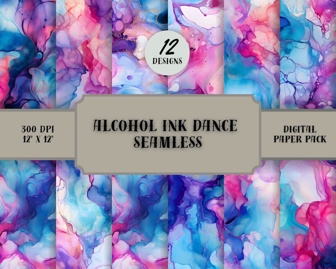 Dance Alcohol Ink Digital Paper, Alcohol Ink Clipart, Watercolor ...