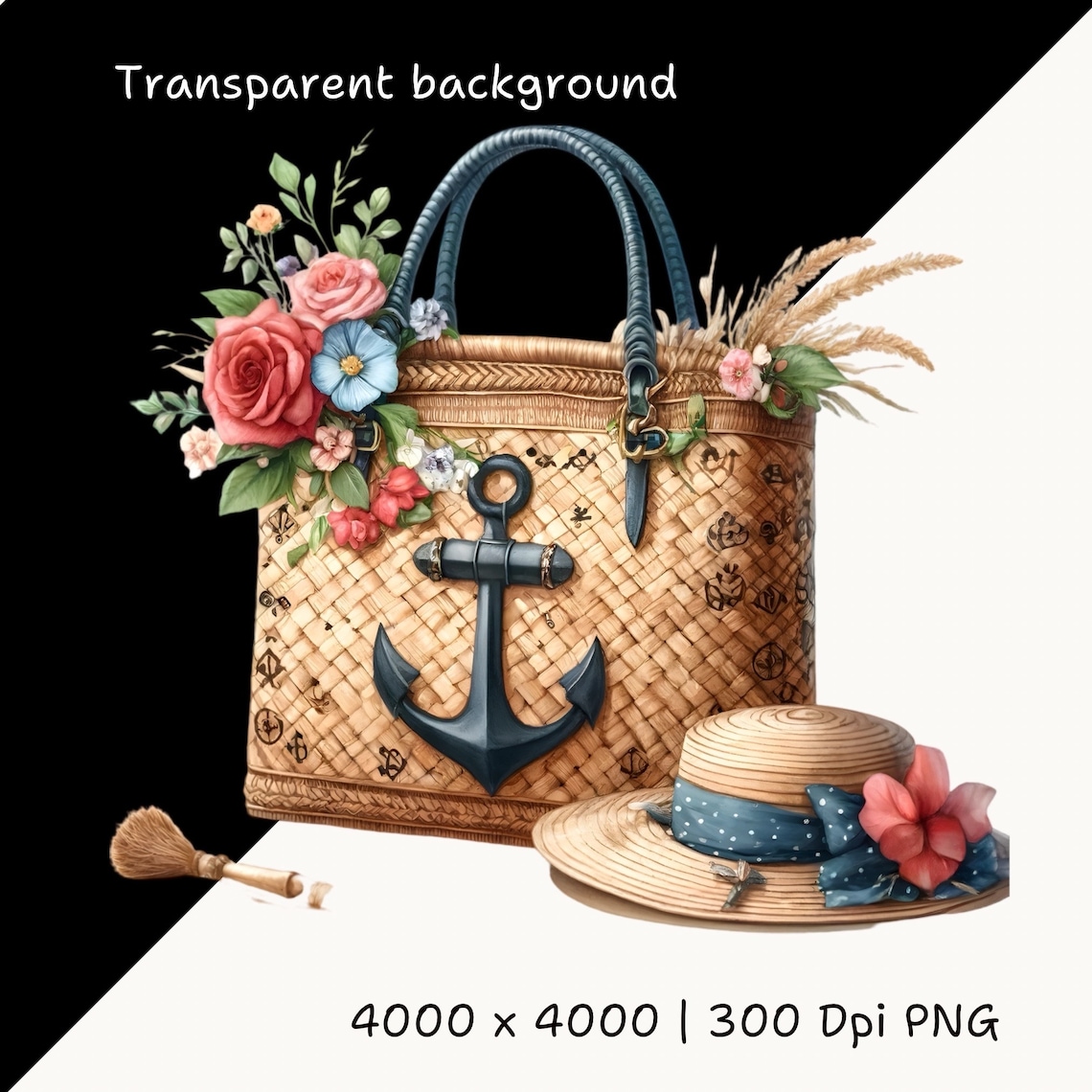 Summer Beach Bag Clipart Bundle, Beach-themed PNG Graphics for ...
