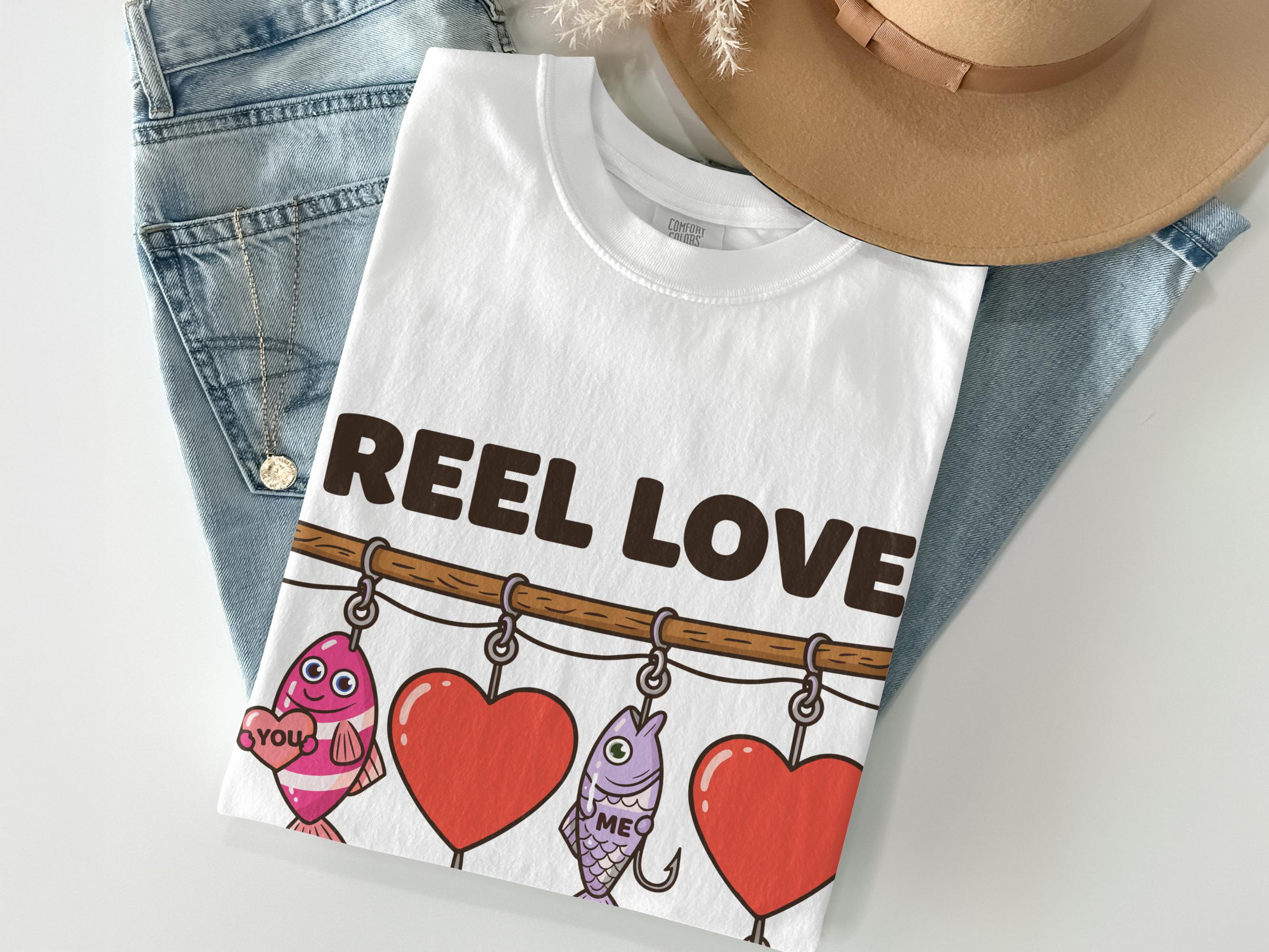 Reel Love Valentines Day Sublimation PNG, Fishing Valentine Design ...