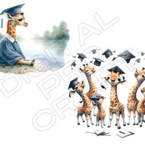 Giraffe Graduation Clipart, Giraffe Clipart, Graduation Clipart ...
